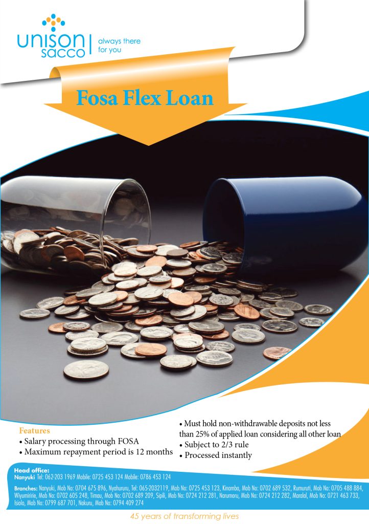 FOSA Flex Loan | Unison Sacco Society Ltd